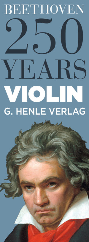 2019-2020 Henle Editions of Beethoven Works for Violin | Hal Leonard